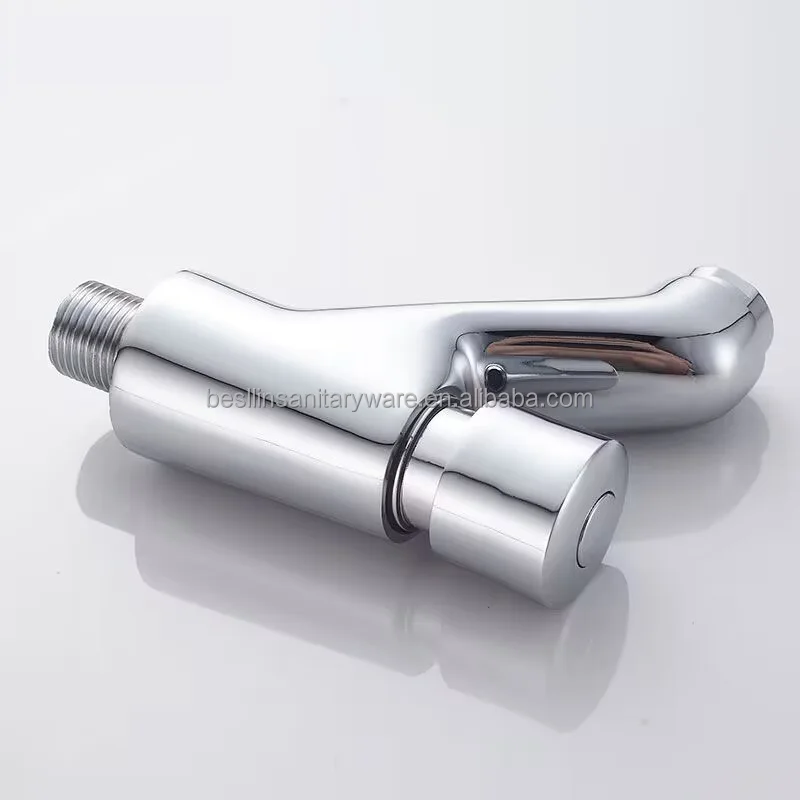 Brass Self Closing Time Delay Wall Mounted Bathroom Faucet ODM