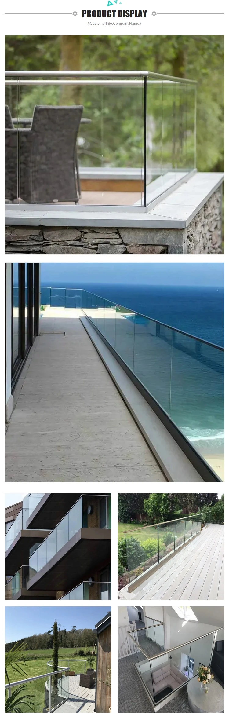 Glass Staircase Railing Sgcc Laminated Tempered Glass Balcony Railing ...