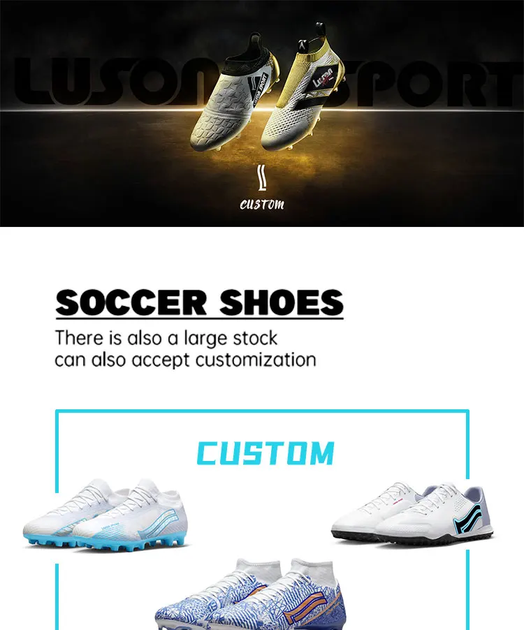 Luson Men Sport Club Futbol Rubber Futsal Shoes Manufacturer