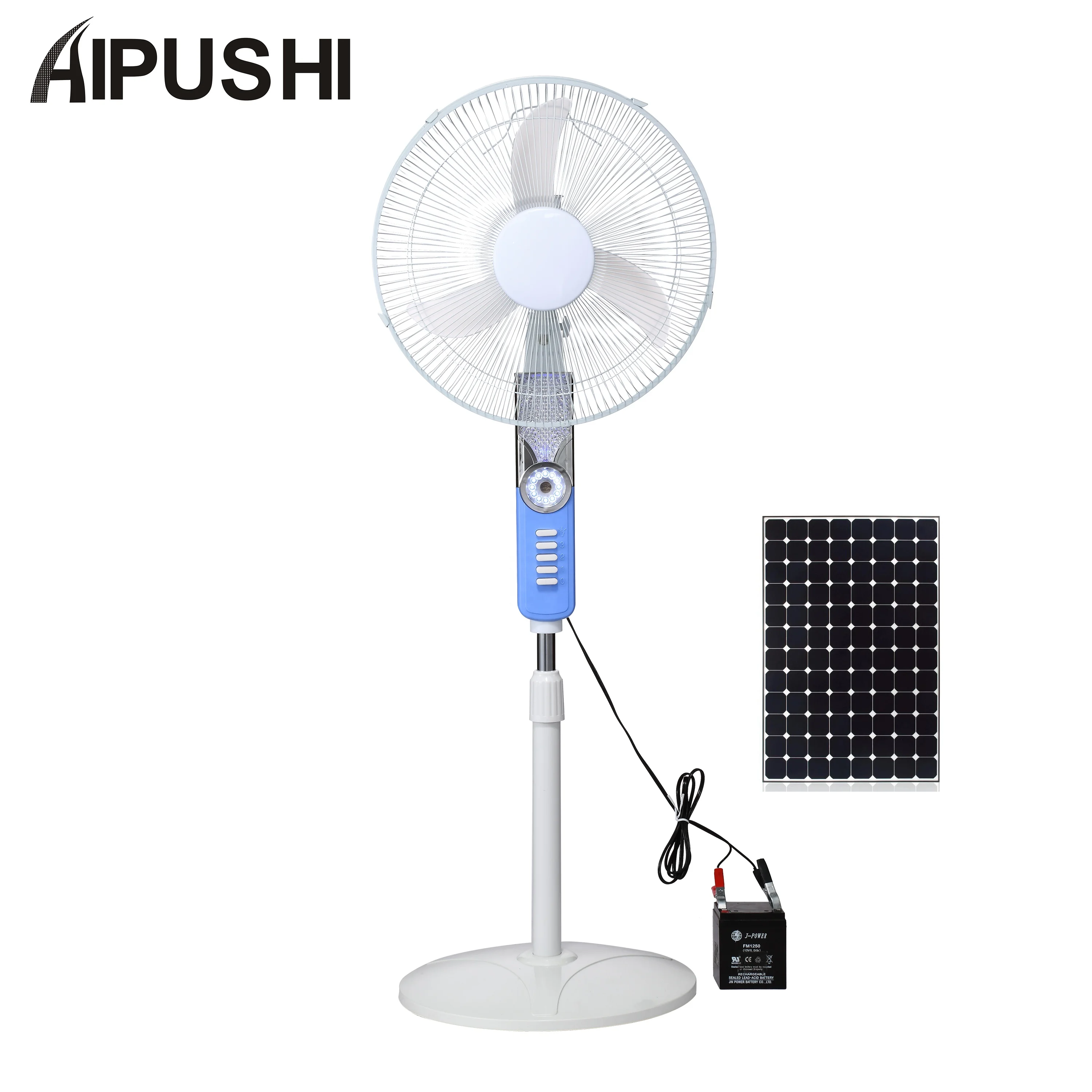 Alibaba.com: 12V solar power stand fan with AC/DC + USB port + LED ...