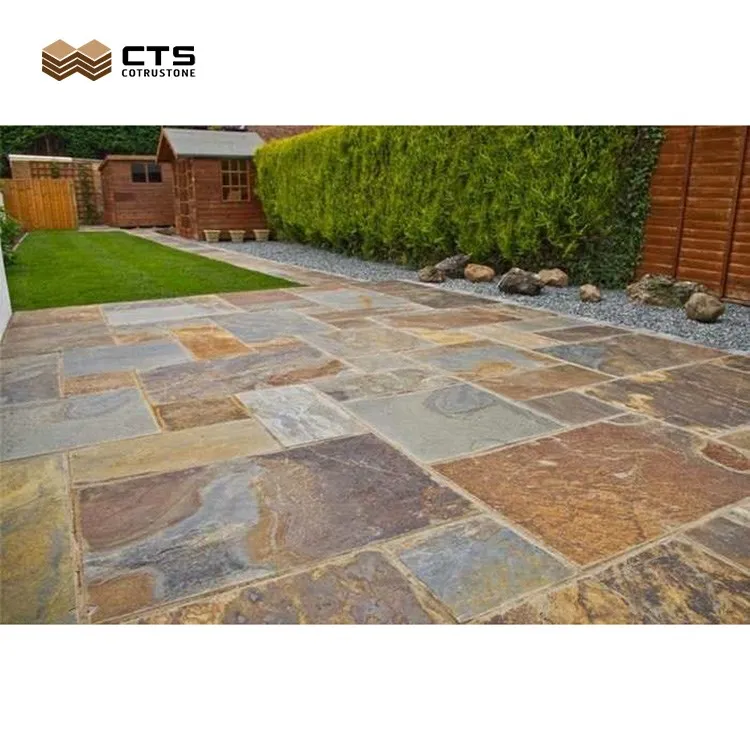 Alibaba.com: 4x4 8x8 outdoor flat light color hone slate floor tile ...