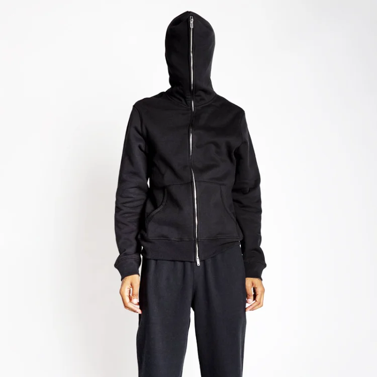 Custom Unisex Heavyweight Black Full Zip Up Hoodie Sweatshirt - Buy ...