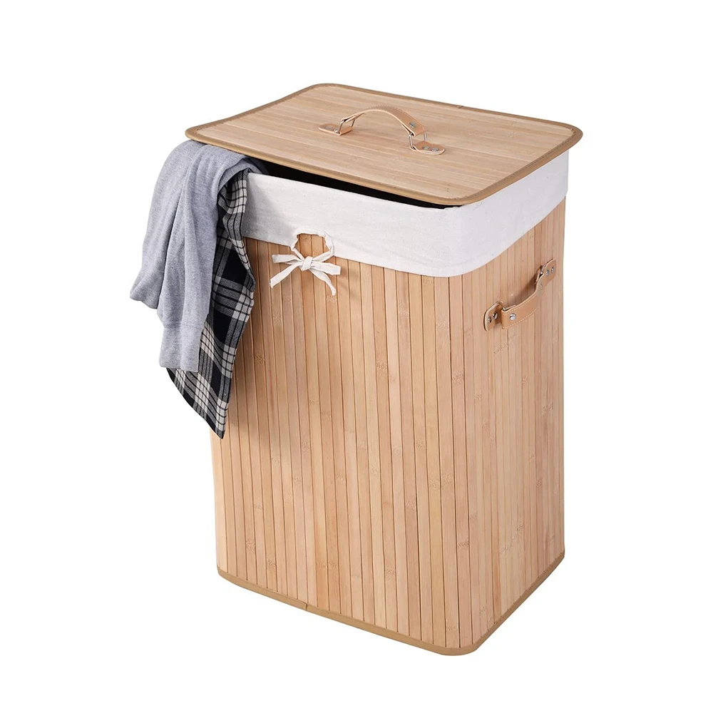 Removable Lining Large Locker Portable Bamboo Laundry Baskes - Buy ...