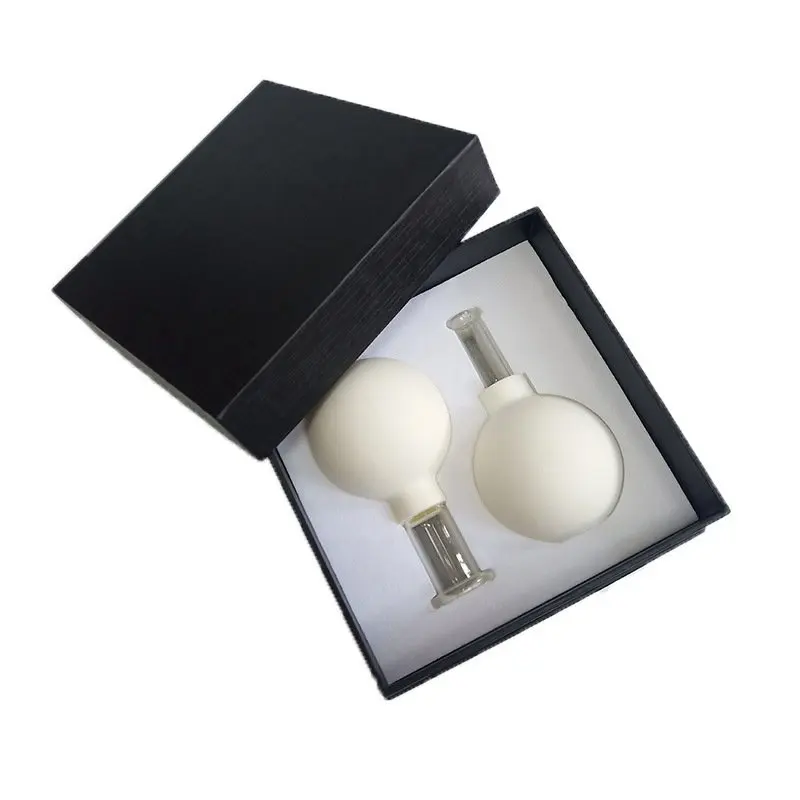 HZ Face Cupping Set Rubber Suction Bulb Glass Cupping Set 2pcs Anti ...