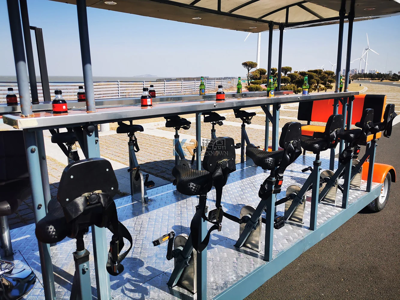2024 Electric Pedal Pub Beer Bike 15 Seater Sightseeing Car Mobile Bar ...