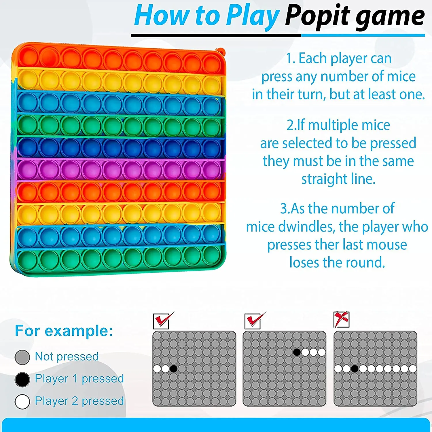 Big Pop Fidget Toys - 100 Bubble Its Fidgets for Kids & Adults