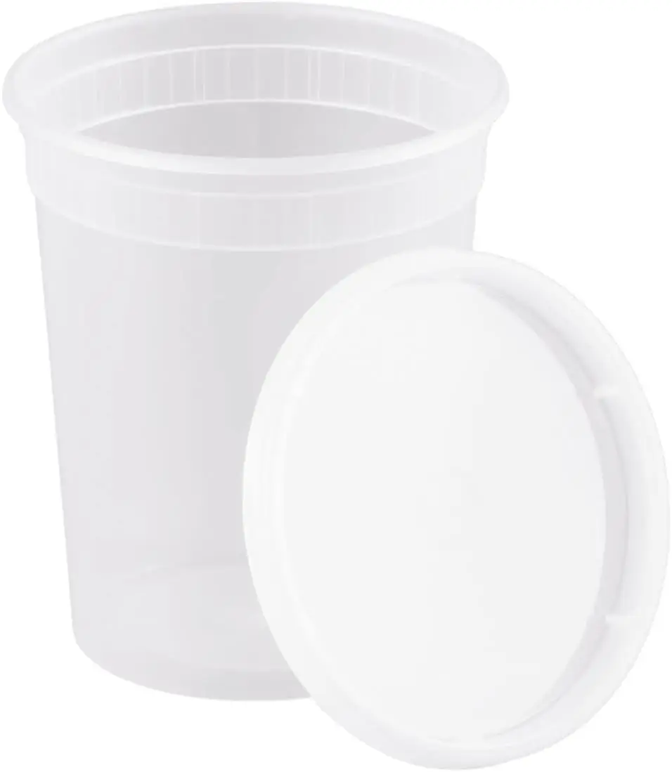 Deli Cup Container With Lids 32oz Pp Plastic Heavy Duty Deli Food ...