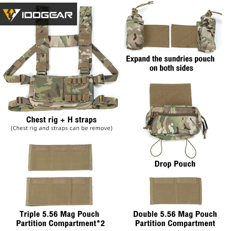 Idogear Tactical Chest Rig Hunting Vest Series Mk3 Multicam Tactical ...