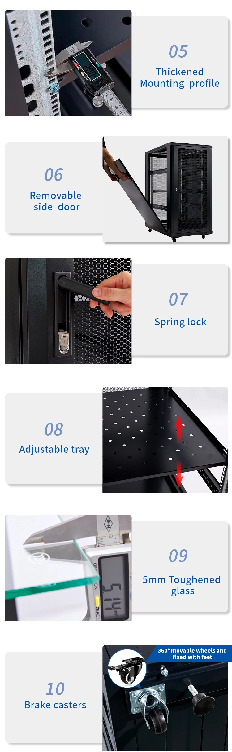 42U Network Server Rack Cabinet - High Security & Flexibility