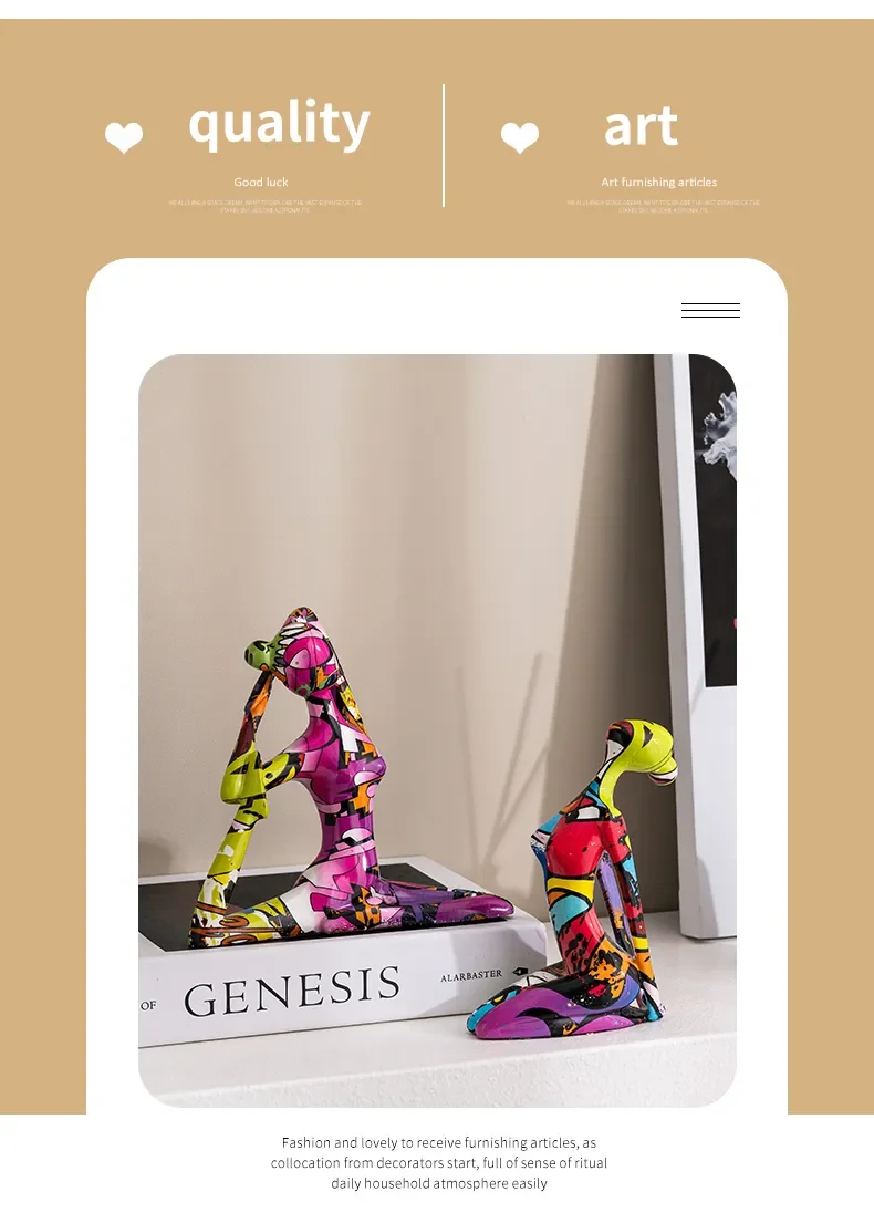 Painted Figure Figurines - Elegant Home Decor Solutions