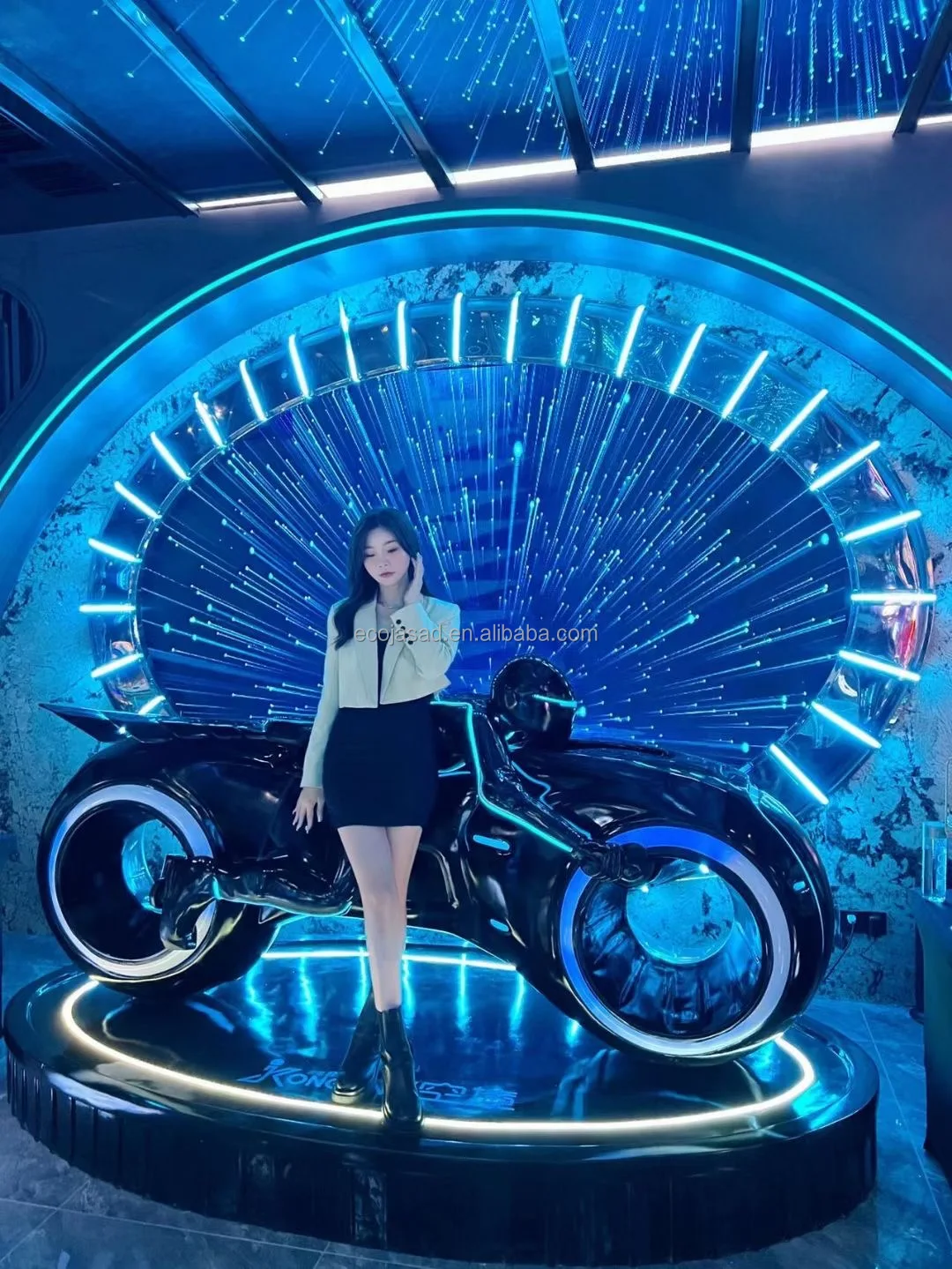 Ktv bar Livehouse Tavern Restaurant Luminous Motorcycle Sculpture ...