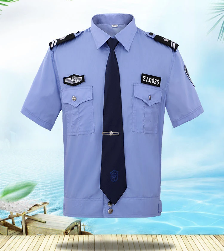 Custom Color Security Guard Uniform Shirts - White Men