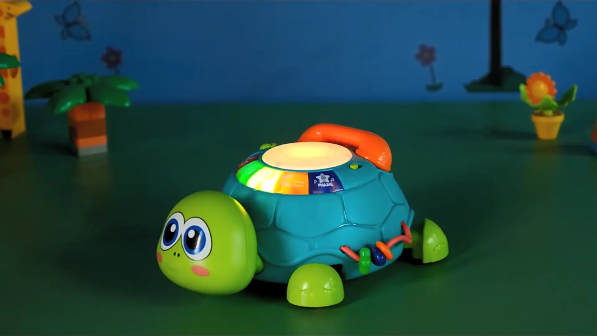 Cute Stone Baby Learning Toy Musical Turtle Toy Pretend Phone Call ...