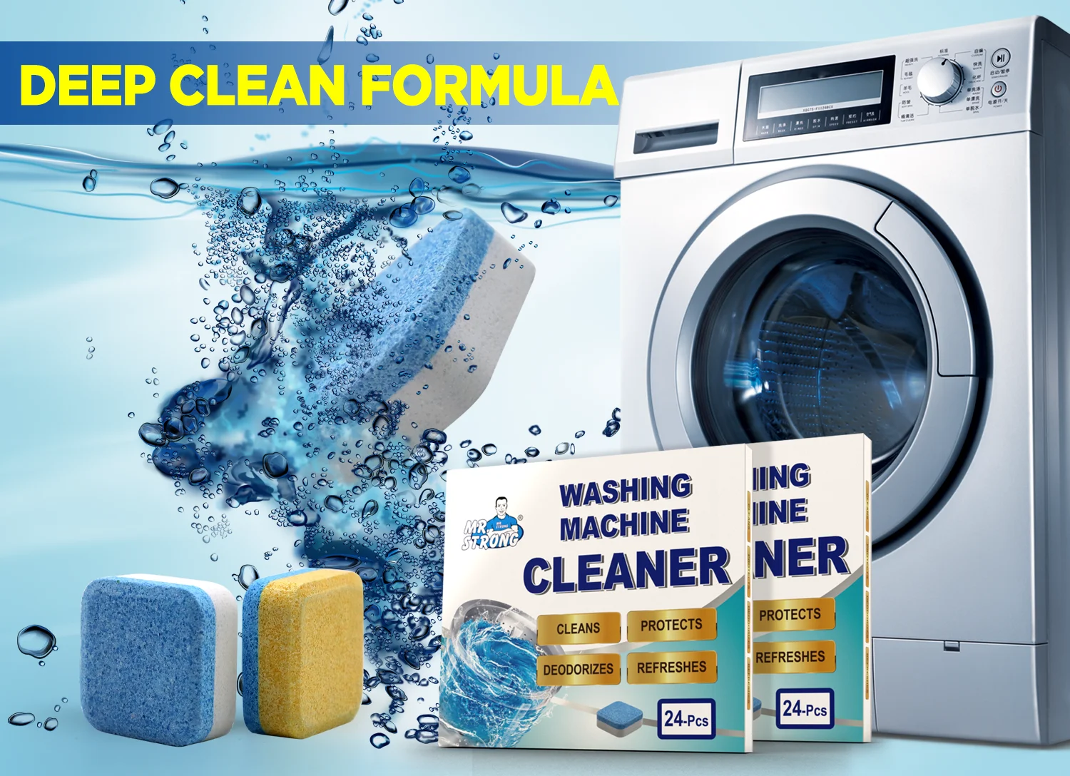 Scent Free Concentrated Tablets For Clean Washing Machine Tablets - Buy ...