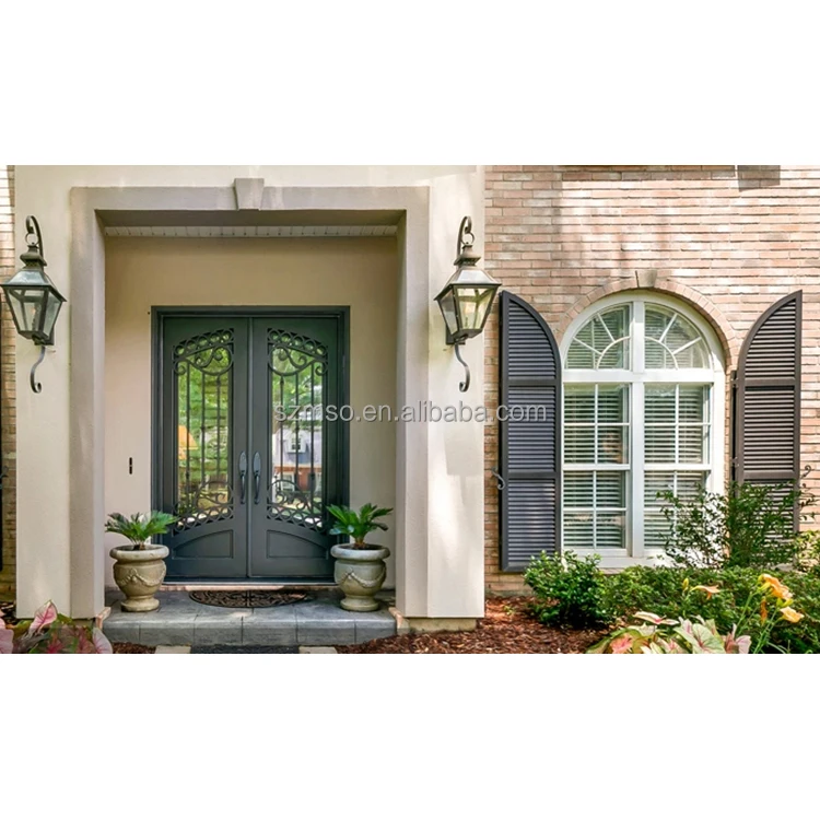 Modern Double Exterior Steel Security Doors for Home Villa