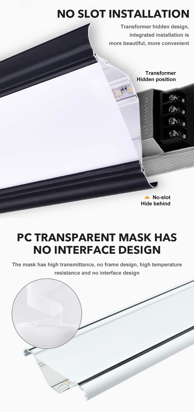 Alu Profil Extrusion Channel Recessed Led Linear Light Decoration Lighting Drywall In Aluminum ...