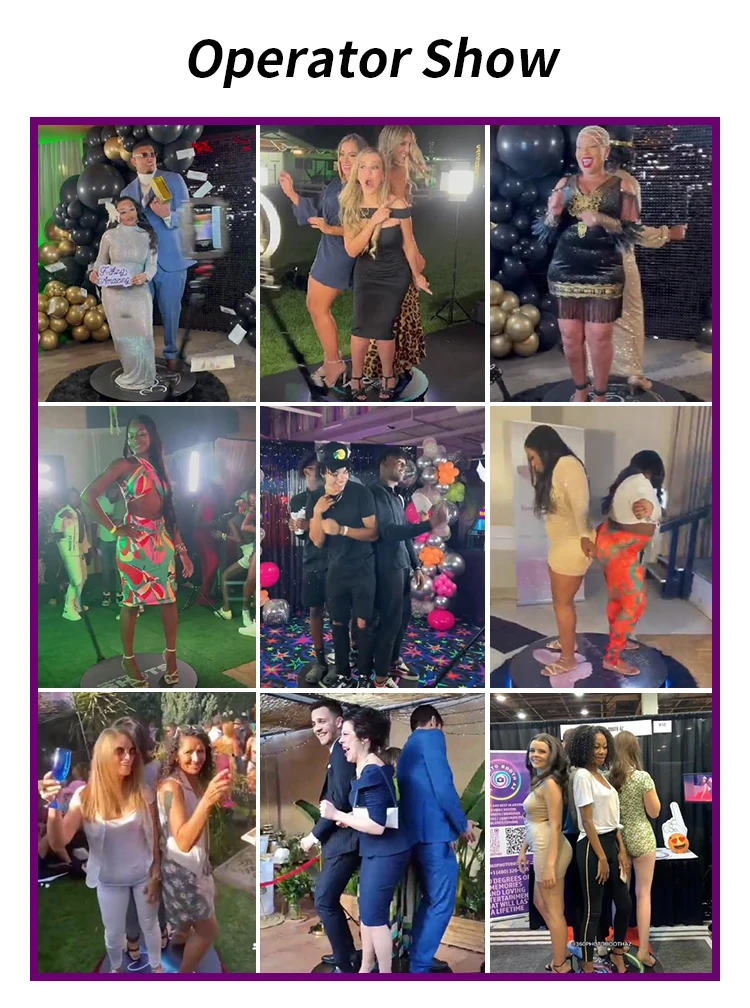 High Quality Photo Booth Spiral Enclosure Backgrounds Portable 360 Photo Booth Backdrop With Rgb ...