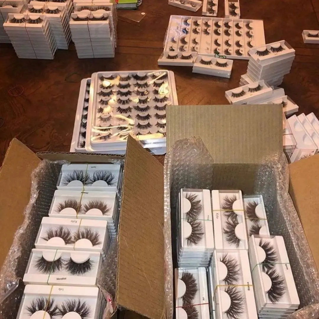 False Mink Lash Private Label Custom 12mm 3d False Eyelash Packaging ...