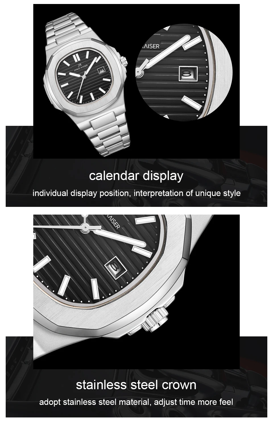 Luxury Stainless Steel Sports Men’s Watch - Janus Kaiser