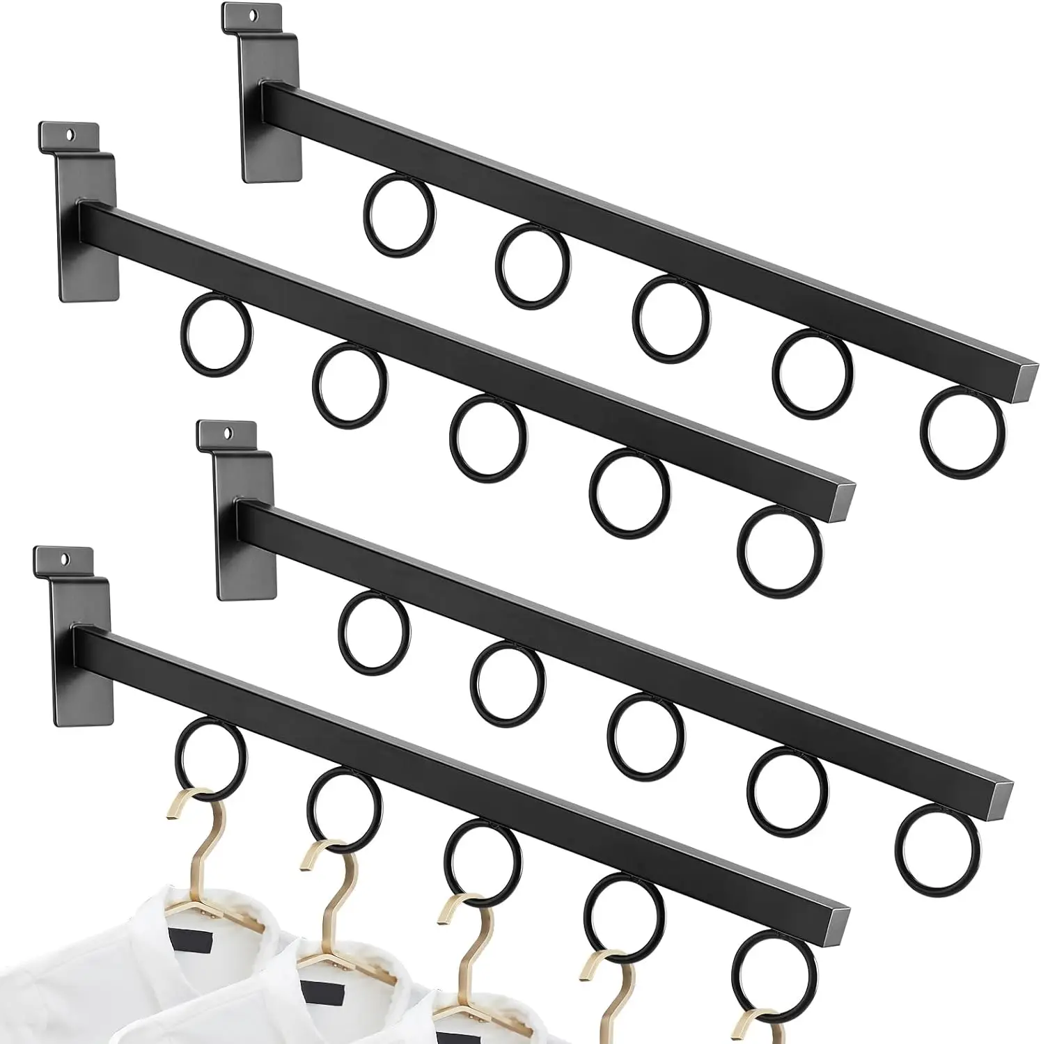 Wall Mounted 5 Loops Slatwall Hooks Accessories Waterfall Racks Hanger ...