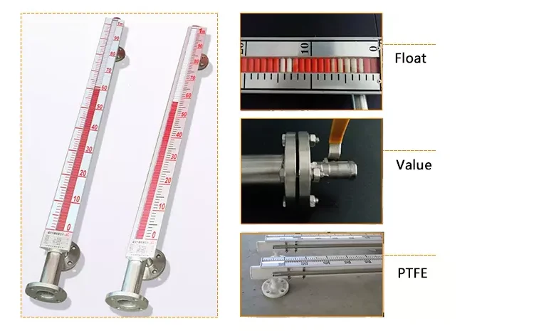 Anti-corrosion Magnetic Float Ball Liquid Level Gauge Indicator With 4 ...