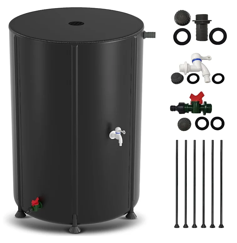 Stable Rain Collection System Collapsible Rain Water Barrel Portable ...