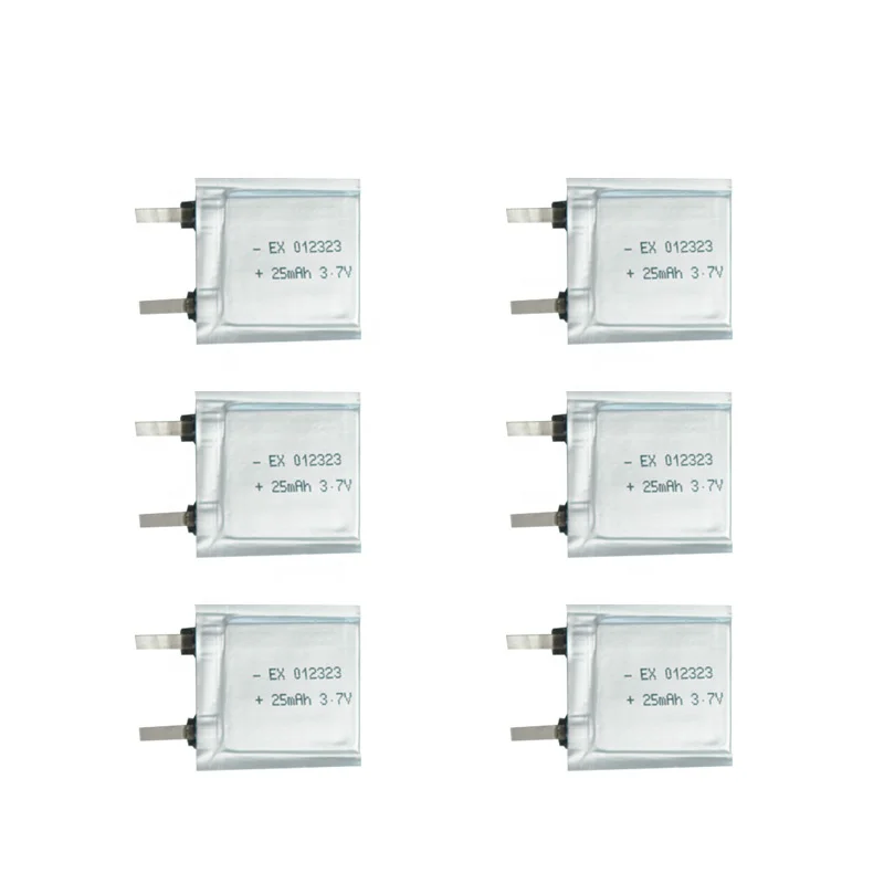 Exliporc Smallest Ultra Thin Lithium Ion Polymer Battery 012323 25mah 3 ...