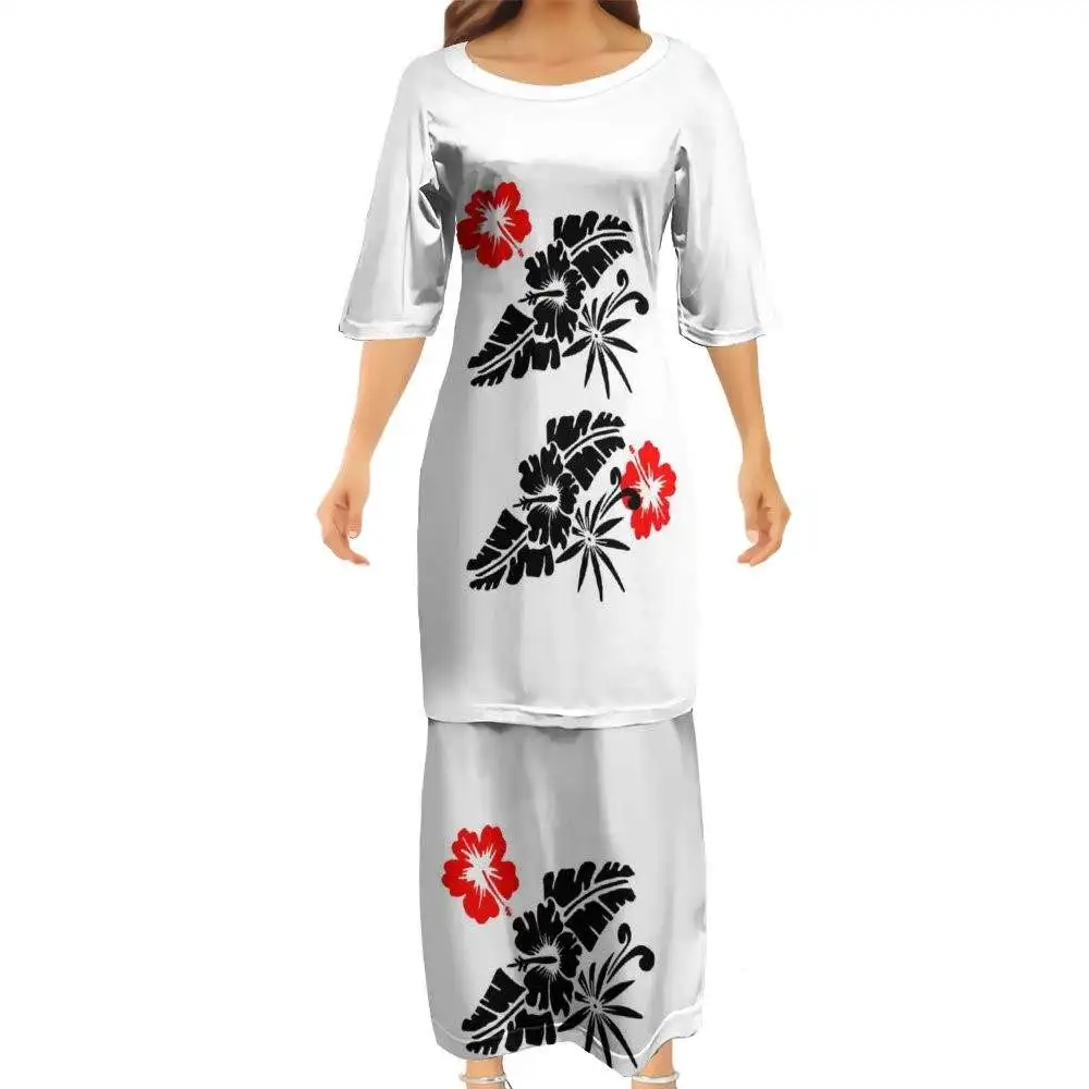 New Style Custom Black Golden Polynesian Tribal Tatau Pattern Maxi ...