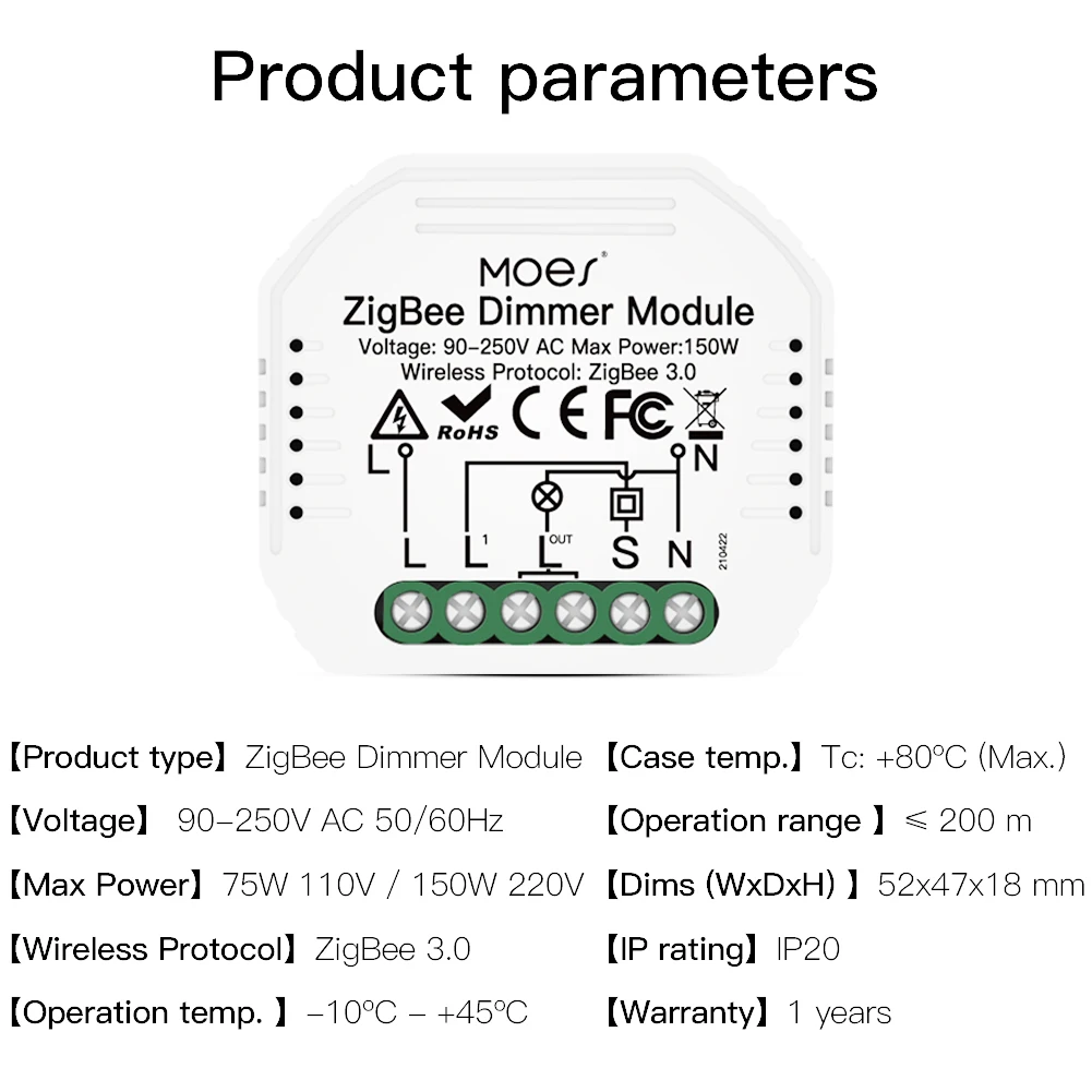 Zigbee Smart Module Wall Switch For Remote Control Via Tuya & Google ...