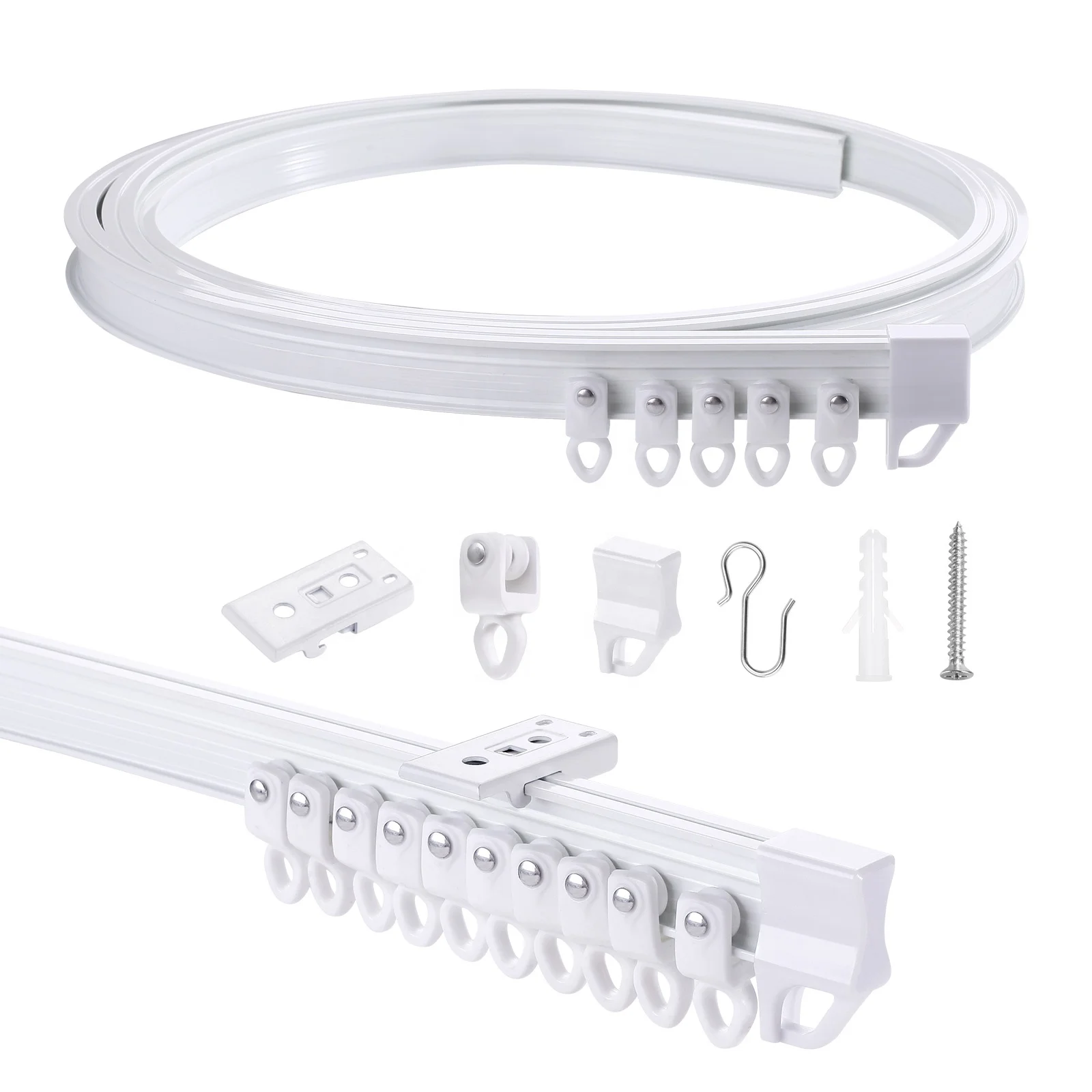 Bendable Flexible Pvc Window Curtain Rail Track Ceiling Bracket ...