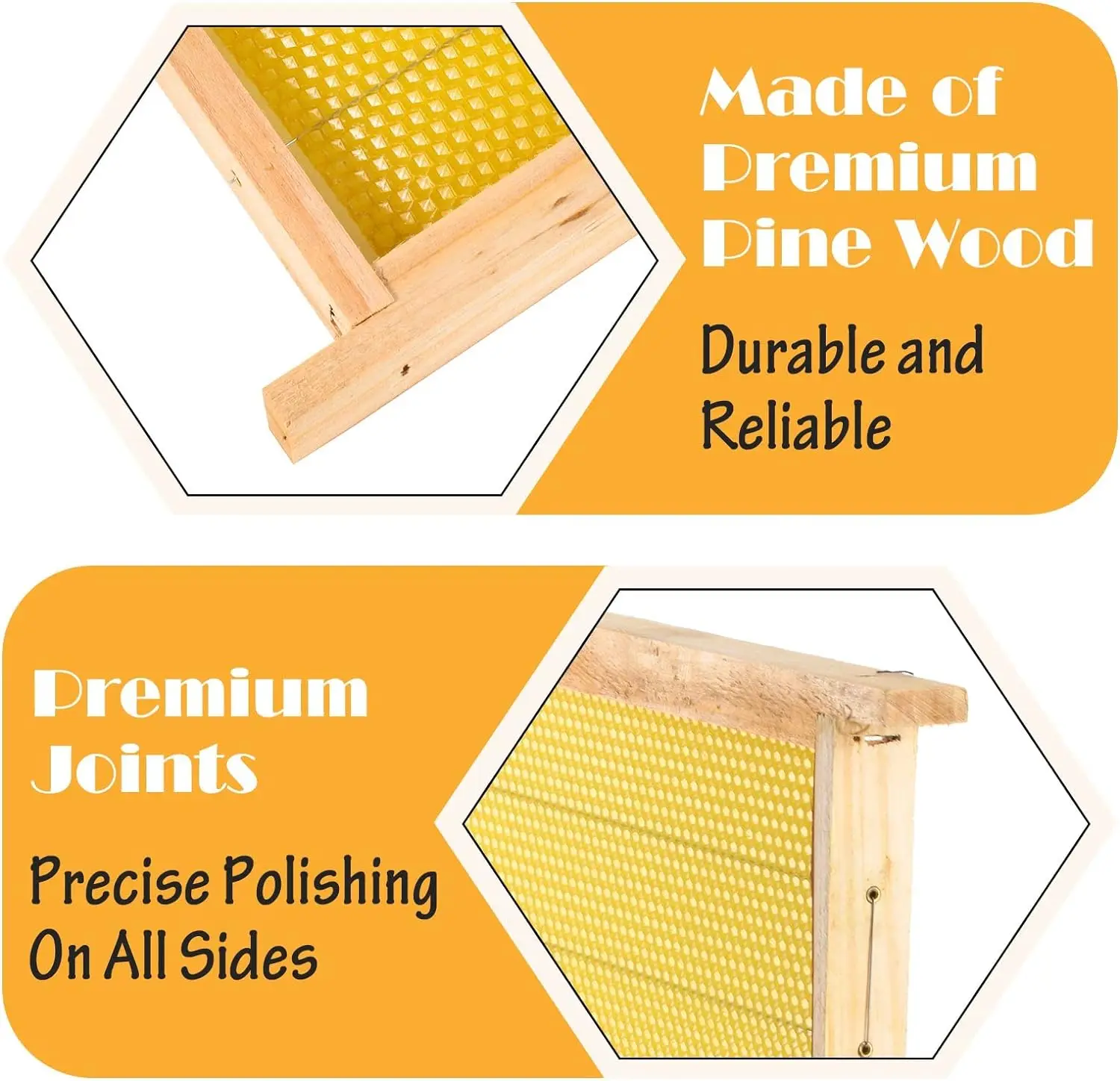 Beekeeping Equipment Assembled Wooden Bee Hive Frames With Wired Wax ...