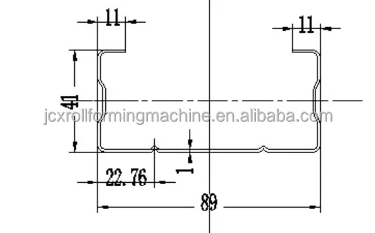 Automatic C89 LGSF Light Gauge Steel Channel Profile Frame