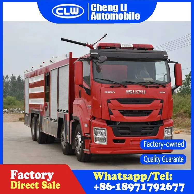 High Quality Isuzu Giga Fire Truck 8x4 15000 Liters Water Foam Tanker ...
