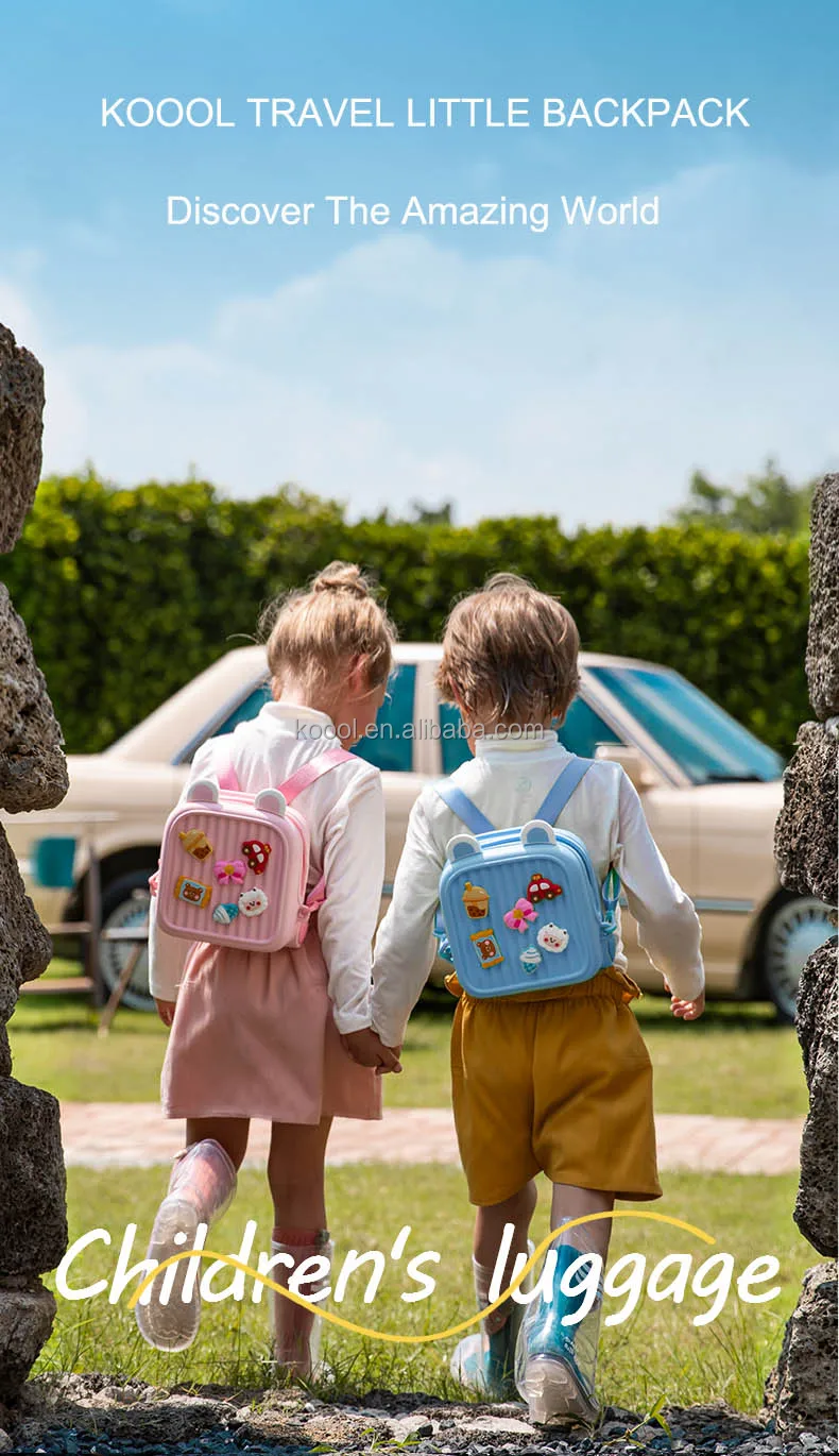 KOOOL 3D Cartoon DIY EVA Rubber Waterproof Kids Bag Backpacks