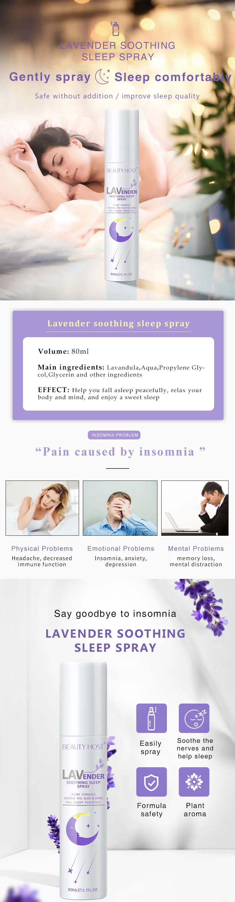 Lavender Sleep Spray - Natural Relaxation for Better Sleep