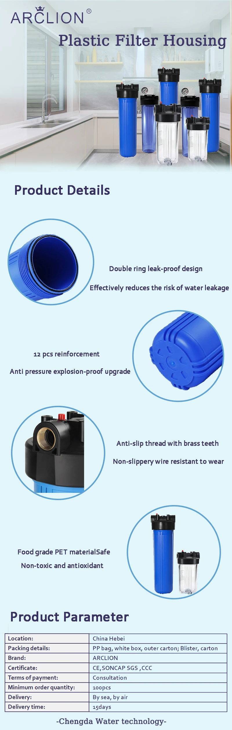 3 Stage System Home Osmosis Inversa System 10'' Water Filter Cartridge ...