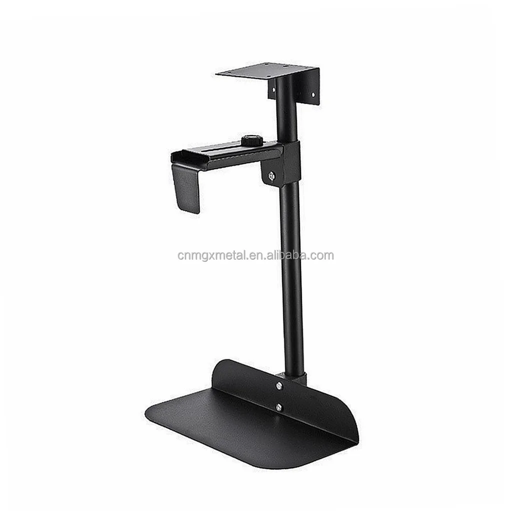 Metal Height Adjustable Under Desk PC Holder Wall Mount Computer PC ...