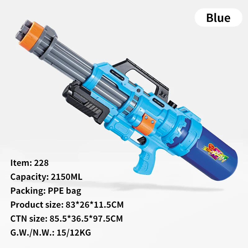 Hot Popular Plastic Water Shooting Squirt Gun Outdoor Game Gatling High ...