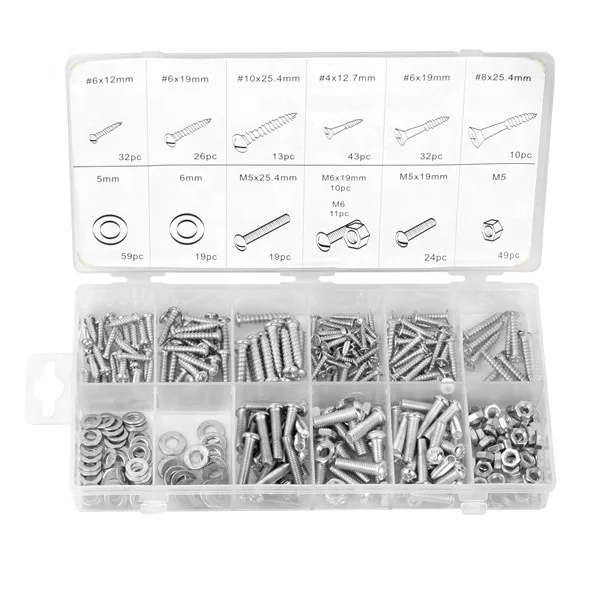 Hardware Kit 347pc Assorted Sae Chipboard Screws Assortments - Buy Set ...