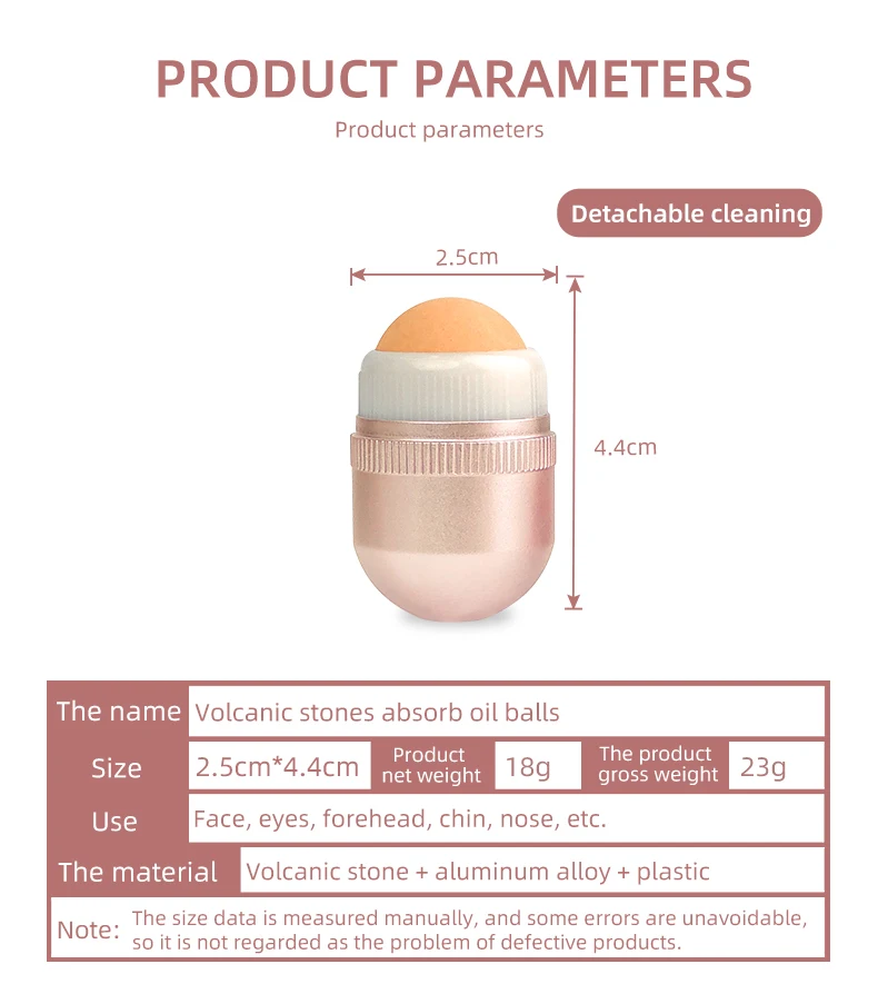 Naturl Volcanic Stone Oil Absorber Roller - Control Face Oil