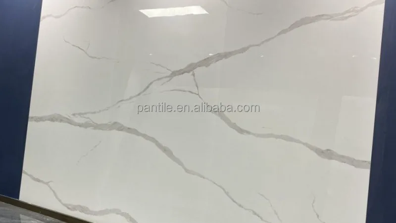 Polished Glazed Marble Look Slab Wall Large Size Porcelain Tiles Marble ...