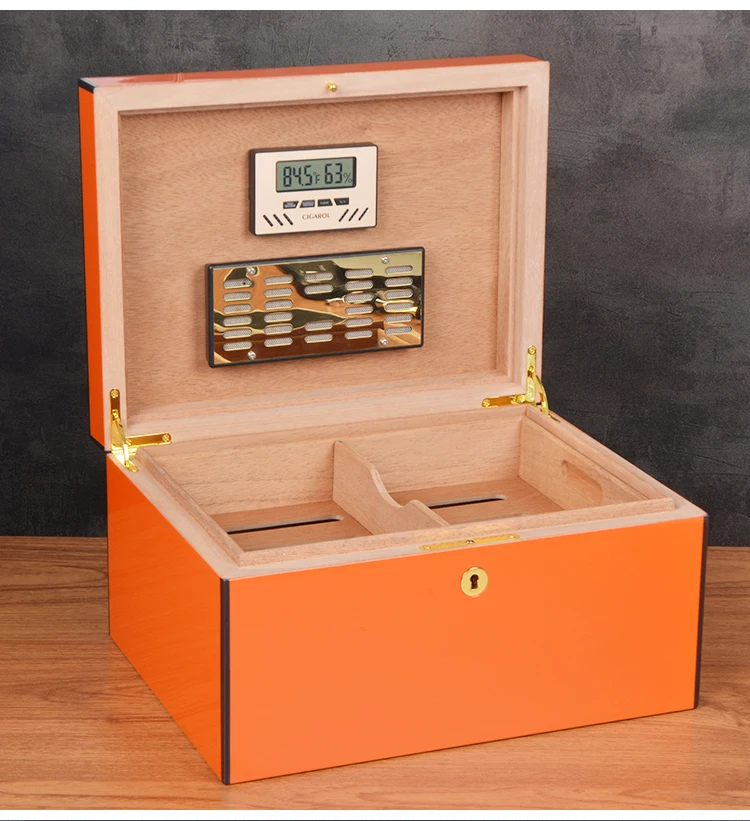 Custom Cigar Humidor Cedar Wooden Humidor Box Manufacturer Square Cigar ...