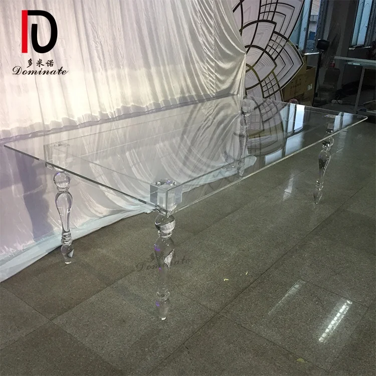Modern Round Transparent Event Party Crystal Acrylic Dining Table