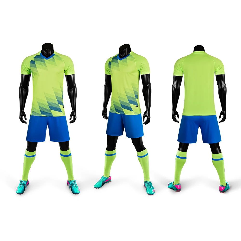 Custom Quick Dry Blue Soccer Uniforms School Team Football Goalkeeper ...