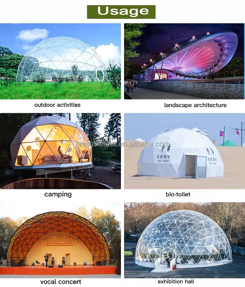 Luxury Hotel Resort Glamping Geodesic Dome Tent With Heat Insulation - Buy Dome Tent,6-8 Person ...