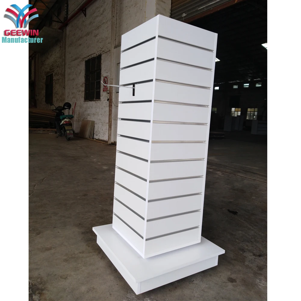 Factory Wholesale Popular Slatwall Rotating Wooden Display Stand - Buy ...