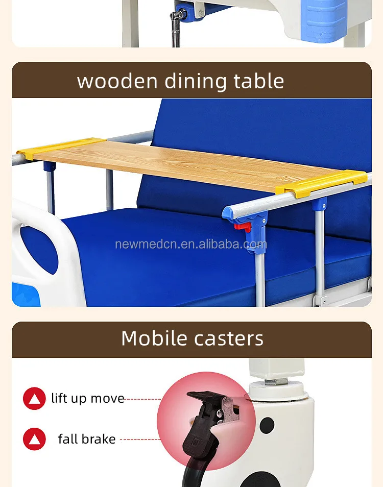 Manual Hospital Patient Bed Abs Icu Bed Stainless Steel Hospital Bed ...