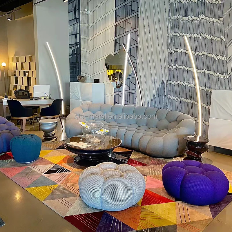 Rochebobois Modern Fabric Upholstered Bubble Sofa Set