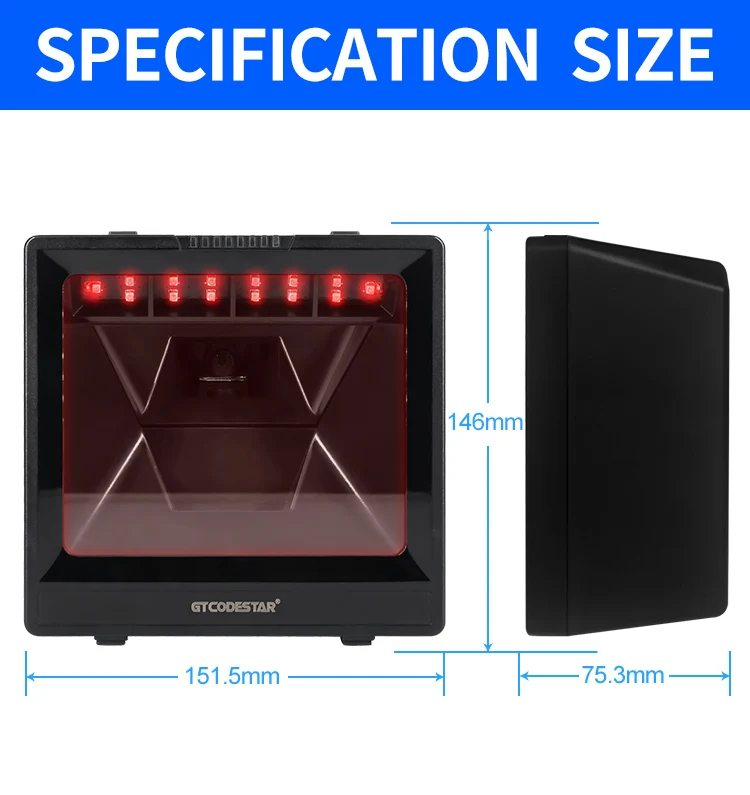 Xincode 2d Fixed Barcode Scanner Module Fix Mounted Embedded 1d Qr Bar ...