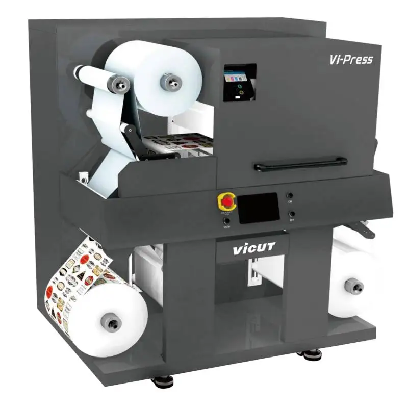 VICUT AI digital barcode QR code kraft CMYKW toner printer roll to roll ...